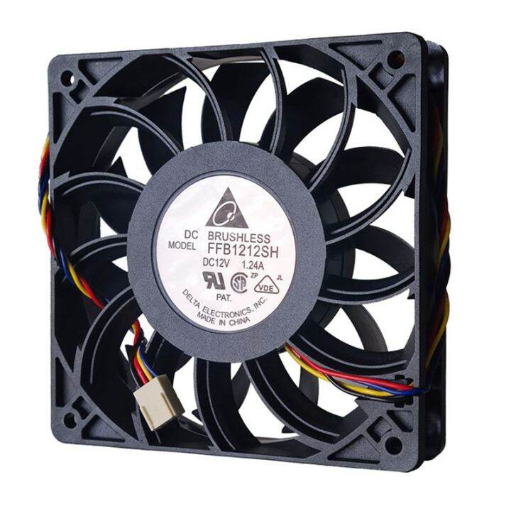 120Mm 12Cm High Speed Cooling Fan FFB1212SH 12025 12V 1.24A 4-Pin ...