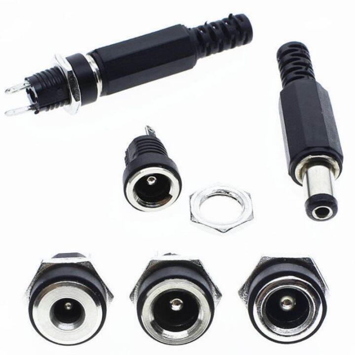 10 Pair Male & Female DC Power Supply Jack Socket Female Panel Mount ...