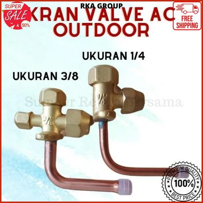 Kran Ac 1Pk |Valve Ac Outdoor Ukuran 1/4 + 3/8 (Full Set) Termurah ...