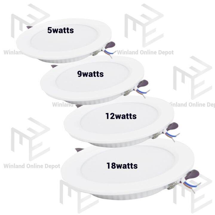 CLIFFORD by Winland Synthetic Recessed Round Panel LED Down Light ...