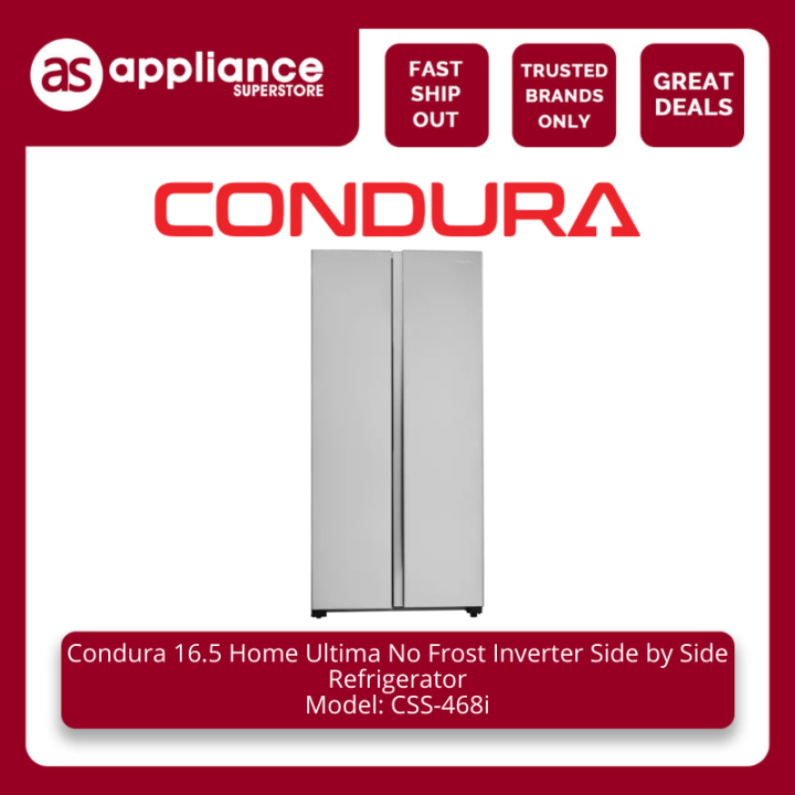 Condura 16.5 Home Ultima No Frost Inverter Side by Side Refrigerator ...