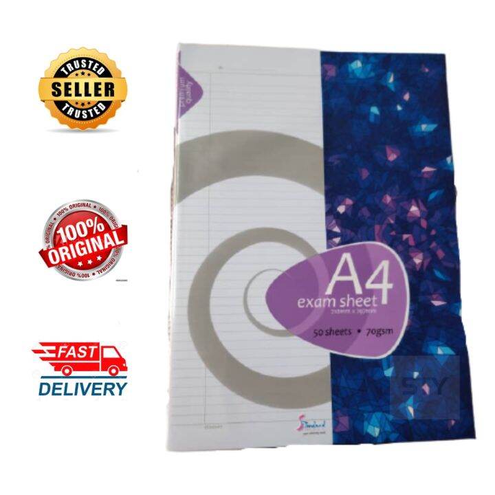 Standard NA750 Foolscap Paper 50s Kertas Kajang A4 Test Pad Loose Leaf ...