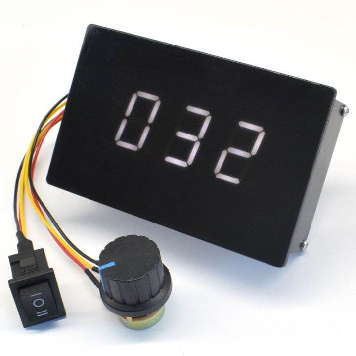 DC 6-60V PWM Speed Controller DC Motor Digital Display 0 100 Adjustable Drive Module Input MAX ...