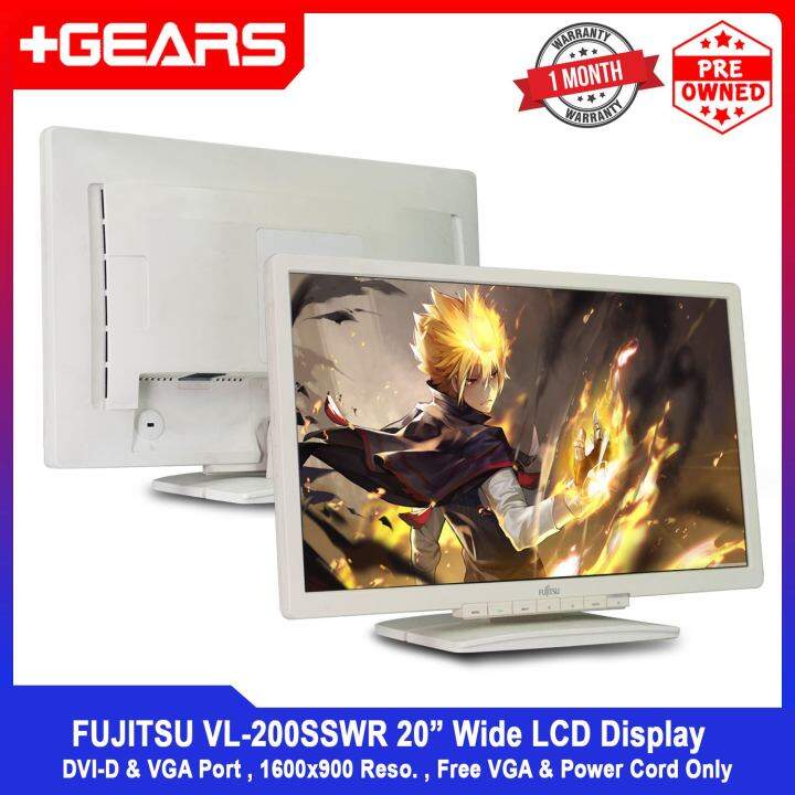 Fujitsu VL-200SSWR 20" inch Wide LCD Monitor | Free VGA and Power cable ...