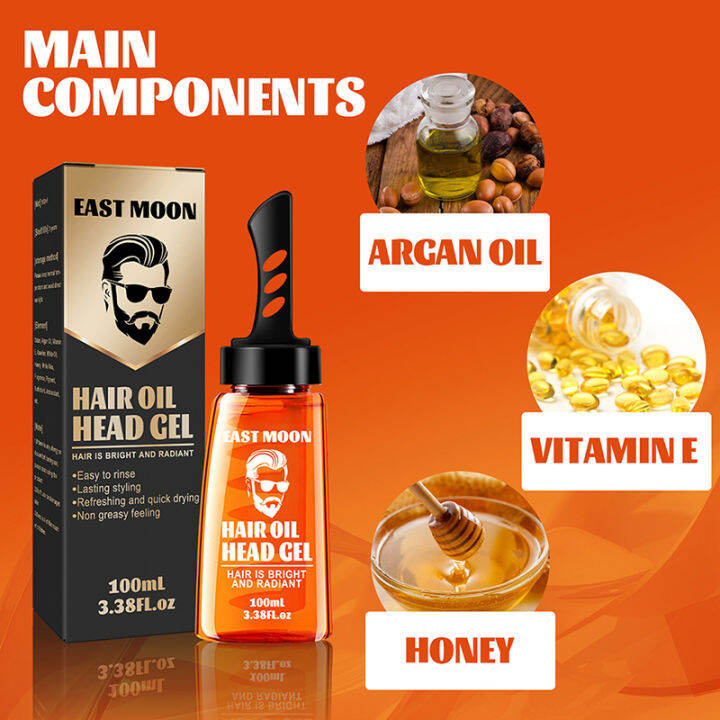 {S1HOOP} Health Beauty 2 In 1 Men Oil Head Hair Cream Wax Gel With Comb ...
