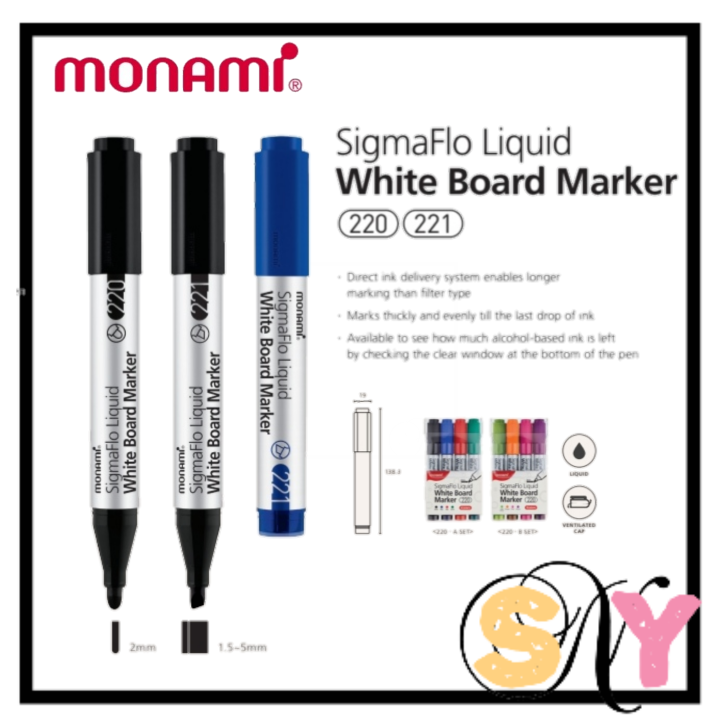 Monami Sigmaflo White Board Marker 220 | Lazada