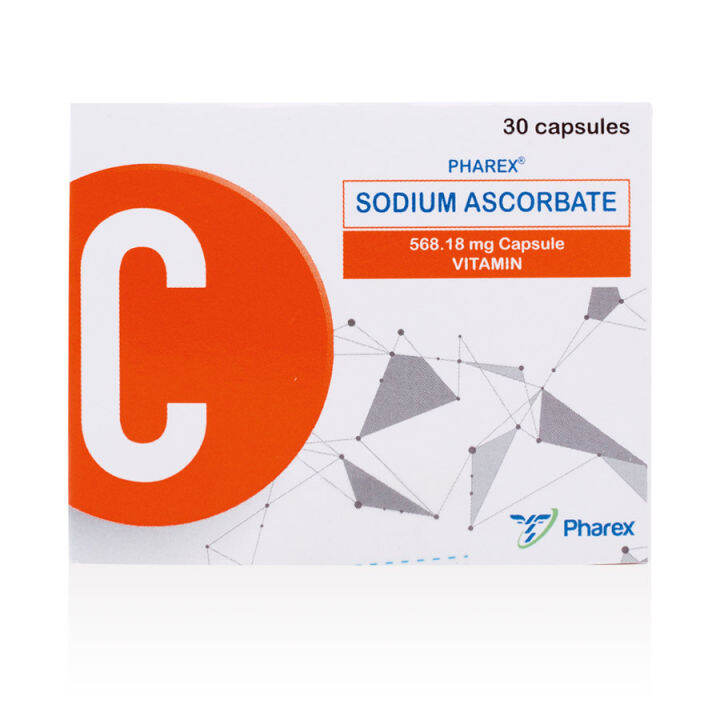 Pharex C Sodium Ascorbate Vitamin C 568.18mg 30 Capsule | Lazada PH