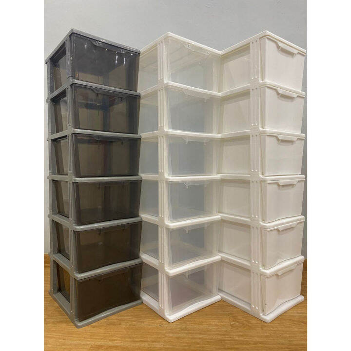 6 Tier Plastic Cabinet Storage Drawer Cupboard Rack Cloths Organizer ...