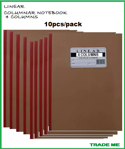 LINEAR COLUMNAR NOTEBOOK 4 COLUMNS-10PCS/PACK | Lazada PH