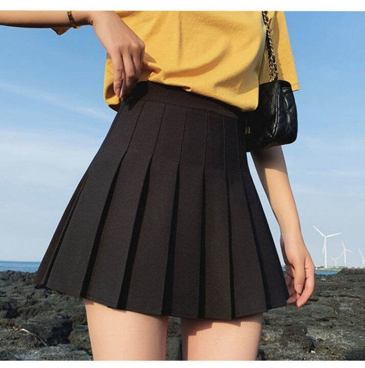 Summer high waist pleated skirt bago 2022 bagong fashion manipis na ...