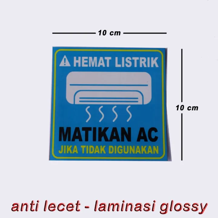 Stiker hemat listrik matikan AC | Lazada Indonesia
