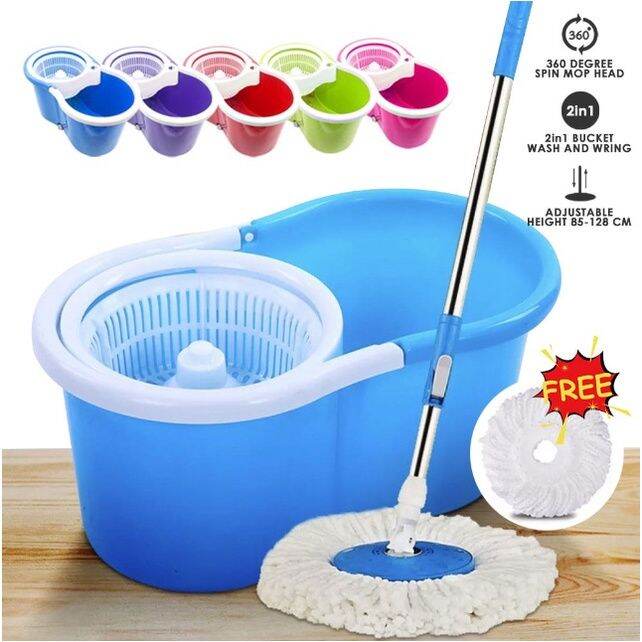 Spin Mop With Spinner and Bucket Magic Tornado Mop 360 ° Easy Rotating ...