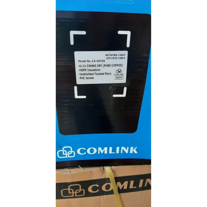 COMLINK CAT6 UTP CABLE INDOOR PURE COPPER NETWORK CABLE LAN CABLE ...