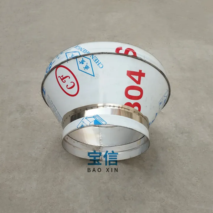 Galvanized tin round pipe reducing head spiral duct reducing chimney ...