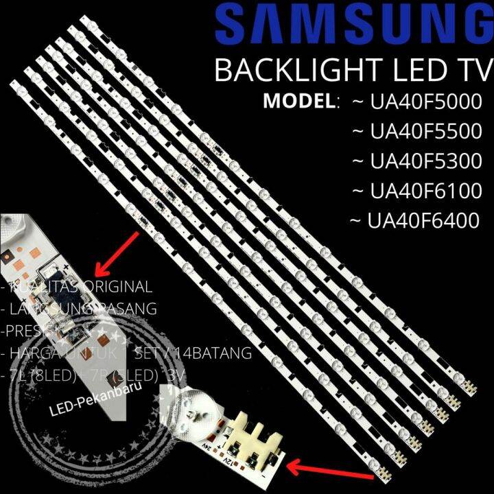 BACKLIGHT LED TV SAMSUNG 40 INCH UA 40F6100 40F6400 40F 13LED 3V ...