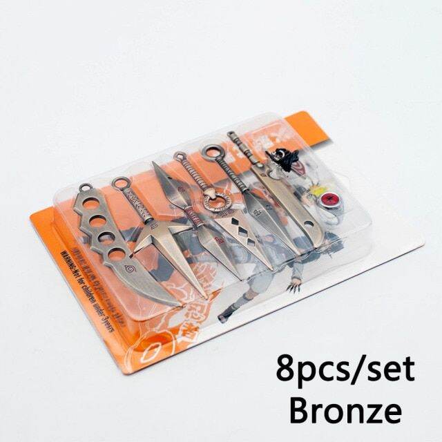 Set Naruto Weapons Metal NARUTO Accessories Cosplay Cartoon Sword Kunai ...