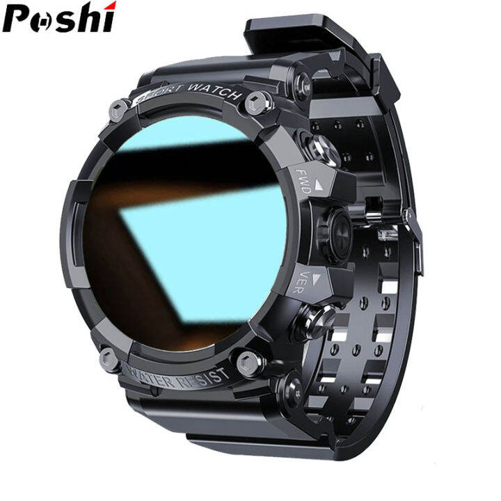 POSHI 2023นาฬิกากีฬาสมาร์ทวอทช์ผู้ชายสมาร์ทวอท์ชใหม่ตัวติดตามความดัน ...