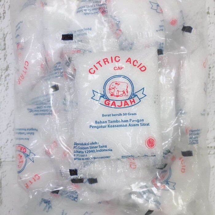 Citric Acid Cap Gajah 50g / SITRUN / ASAM SITRAT | Lazada Indonesia