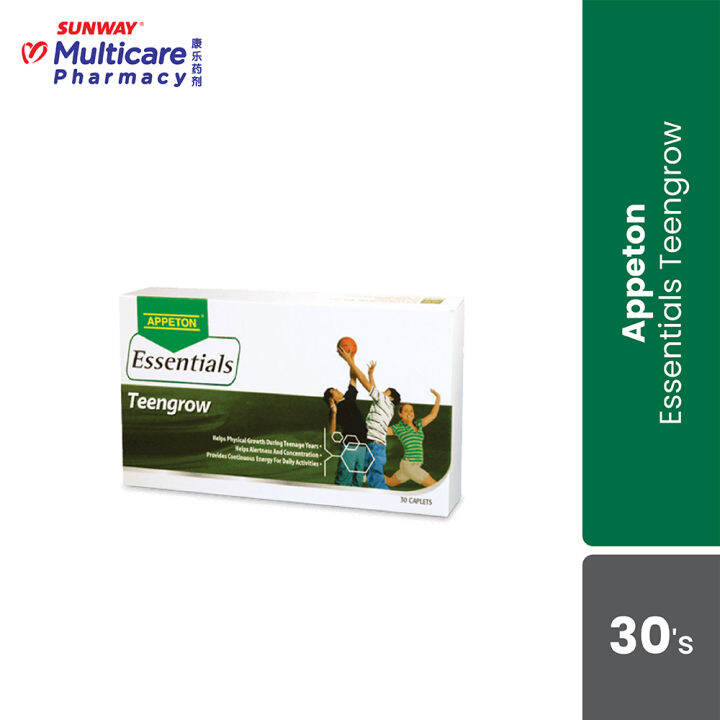 Sunway Pharmacy Appeton Essentials Teengrow 30's | Lazada