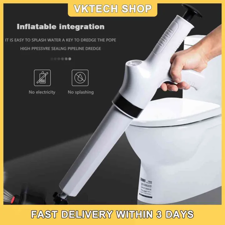 【Fast Delivery】Bathroom Toilet Air Drain Blaster Plunger High Pressure ...