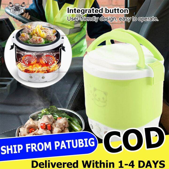 1L Mini Car Rice Cooker 24V Car Truck Soup Porridge Cooking Machine ...