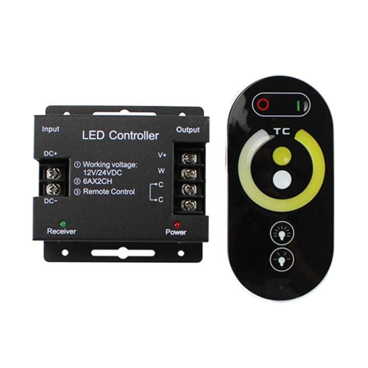 DC12-24V LED Strip Light RF Touch Remote Controller Dimmer for 5050 ...