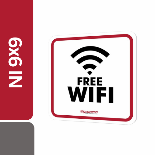 Free Wifi Sign Board - 6x6 IN - by Signarama | Lazada PH