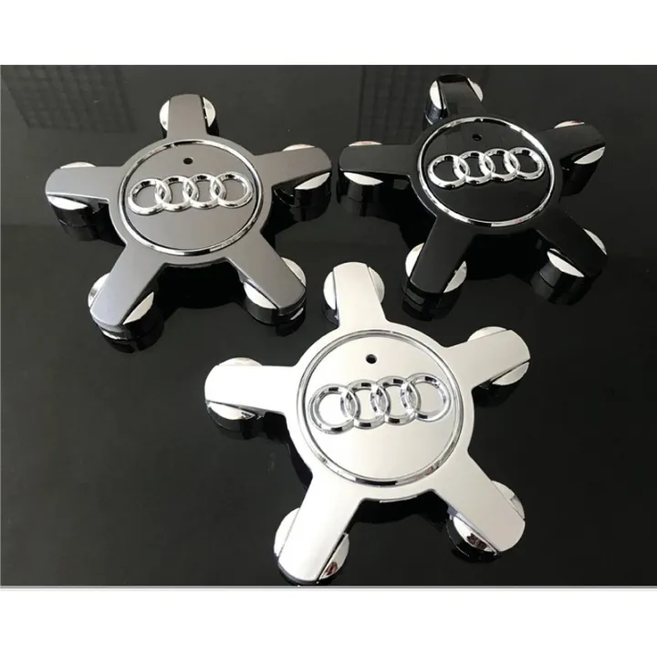 4pcs 135mm Audi 5 claws car original logo center cap logo car wheel ...