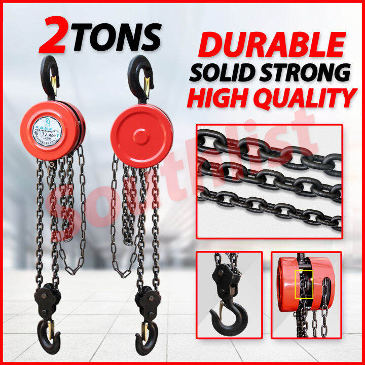 2 Tons Chain Block / Lifting Chain 2 Tons Weight Capacity With Strong 3 ...