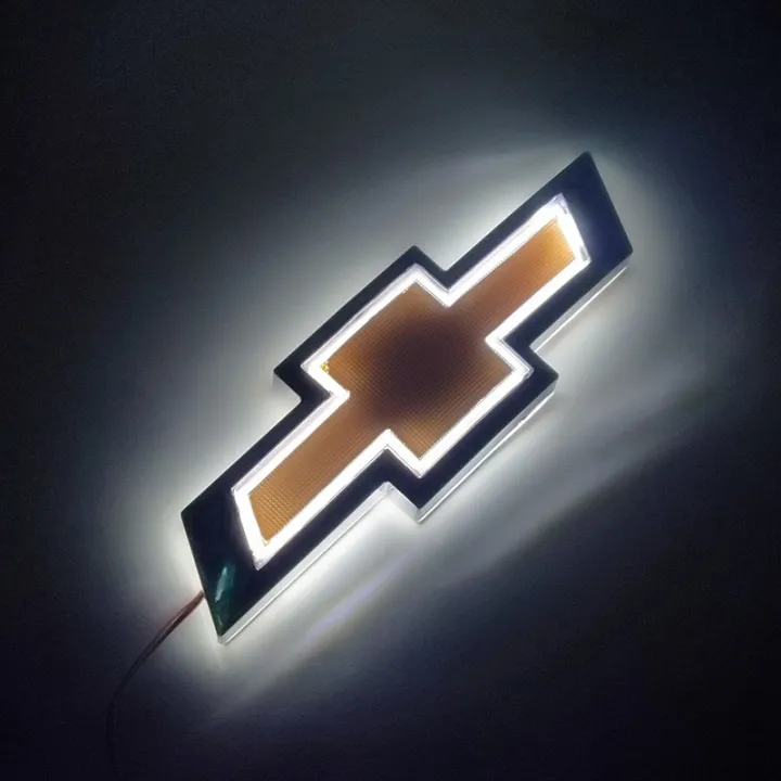 For Chevrolet Car Logo Light LED Car Emblems Front Rear Modified LOGO ...