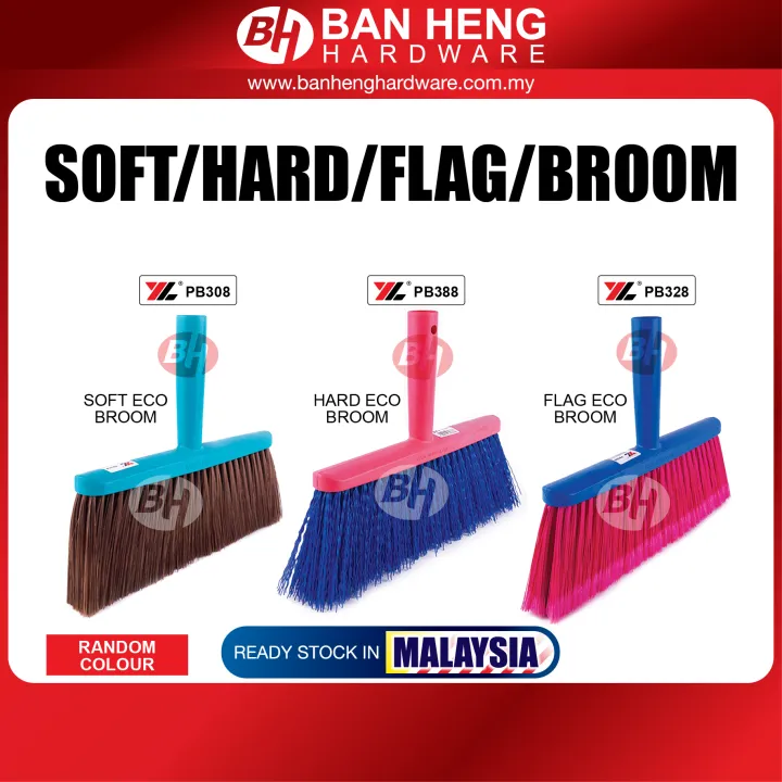 Broom /Nylon Soft Broom /Penyapu Lantai Lembut /Hard Nylon Broom ...