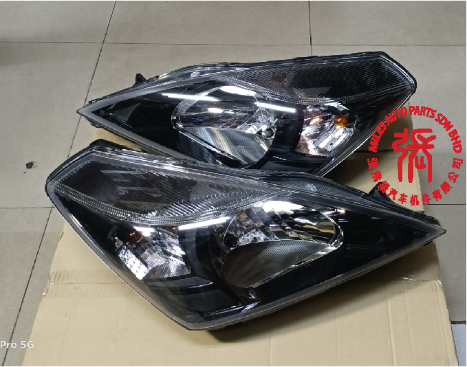 PROTON EXORA 2021 HEAD LAMP (BLACK) RH+LH 2PCS/SET WITH SOCKET AND BLUB ...