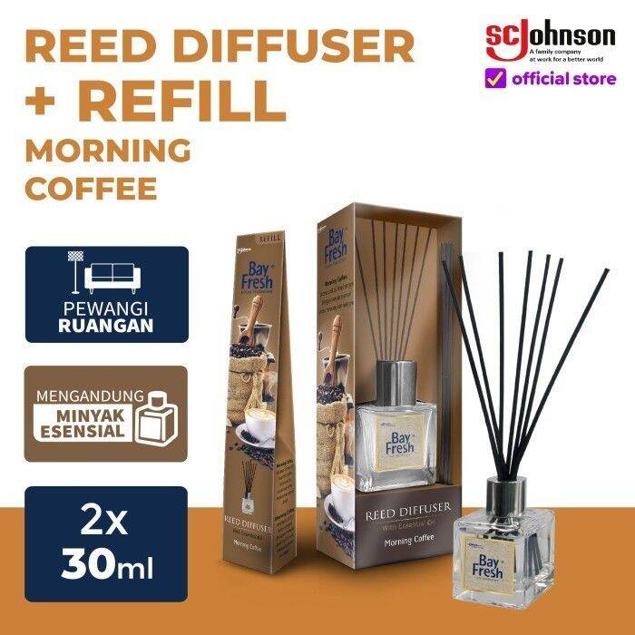 Bayfresh Reed Diffuser Pengharum Ruangan + Refill - Morning Coffee ...