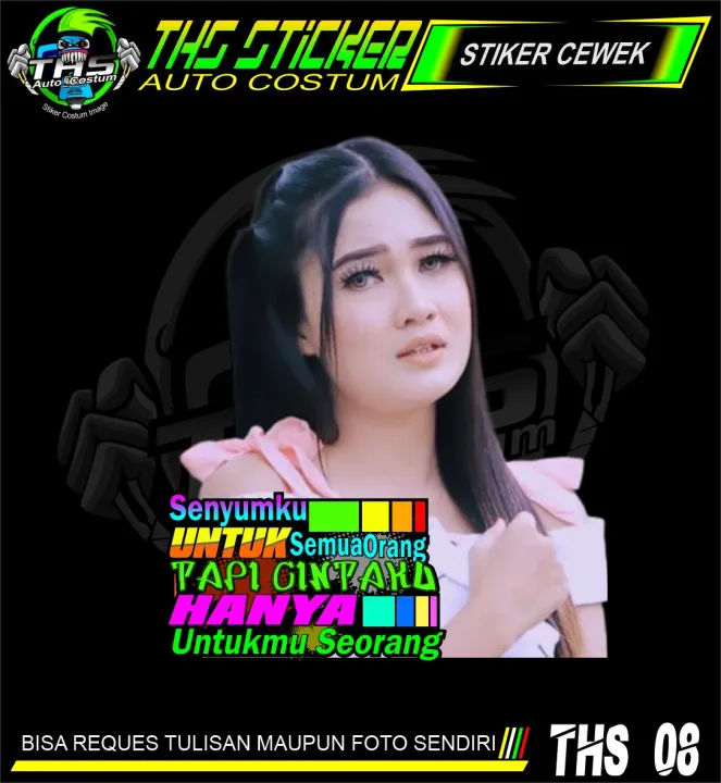 Stiker Cewek Cantik Vector Bisa Request Custom Sticker Variasi Mobil ...