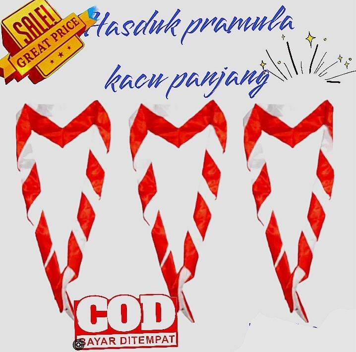 hasduk merah putih pramuka panjang kacu jumbo pramuka pembina | Lazada ...