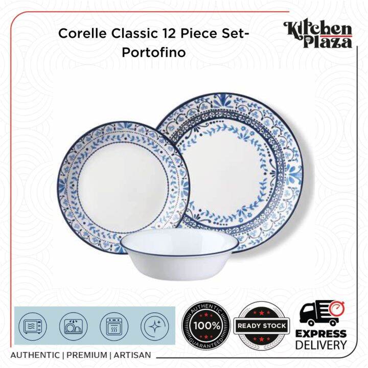 Corelle 12 Piece Set- Portofino Dinnerware Set | Lazada
