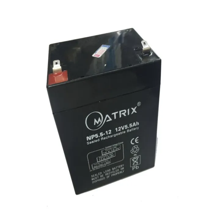 [ส่งฟรีถูกกว่า สินค้าคุณภาพ ของแท้] Matrix Battery UPS 12V 5.5A มีปลาย ...