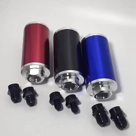 Universal 58MM fuel filter AN6 8 10 fitting adapter 100 micron ...