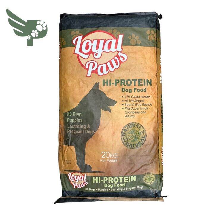 dog food Loyal Paws High Protein Dog Food 20kg - Beef Rice Recipe - for All Life Stages | Lazada PH