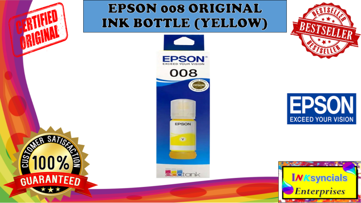 EPSON 008 ORIGINAL INK BOTTLE (YELLOW) | Lazada PH