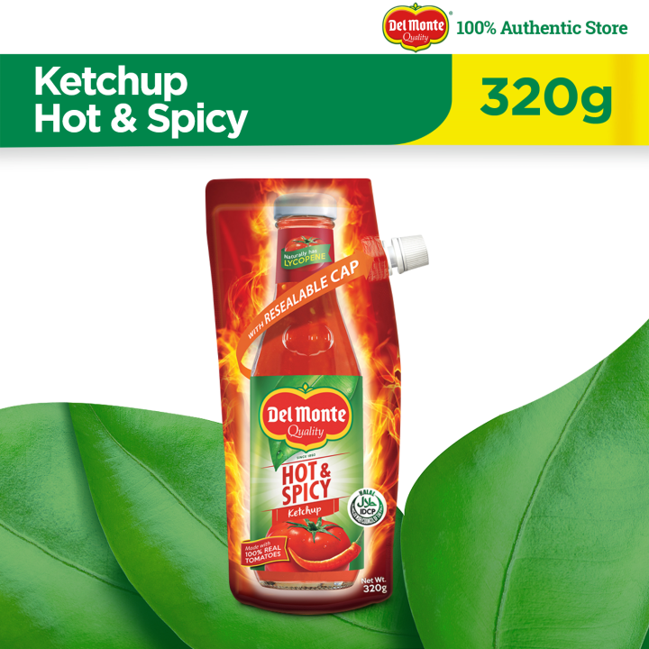 DEL MONTE Hot & Spicy Ketchup with 100% Real Tomatoes - 320g Pouch | Lazada PH