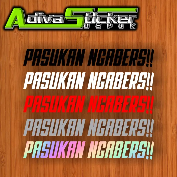 STIKER CUTTING PASUKAN NGABERS | Lazada Indonesia
