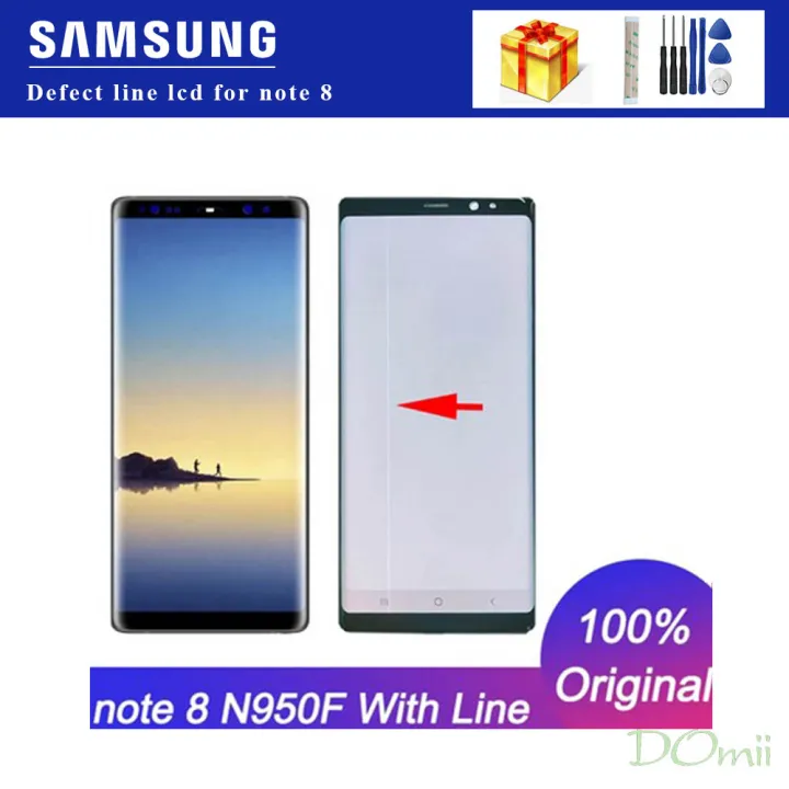 Original used LCD For SAMSUNG Galaxy Note8 with line Touch Screen For ...