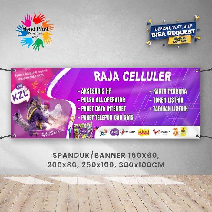 SPANDUK BANNER Konter Pulsa Celluler C 300x100 CM | Lazada Indonesia