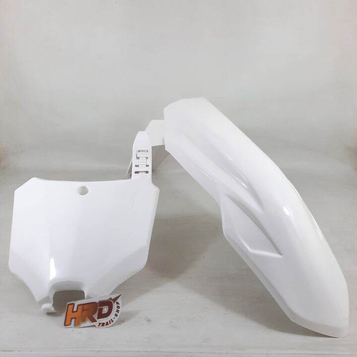 SPAKBOR DEPAN PLUS PAPAN NOMOR CRF 450 PUTIH SLEBOR DEPAN DAN PAPAN NO START CRF 450 MODIFIKASI ...