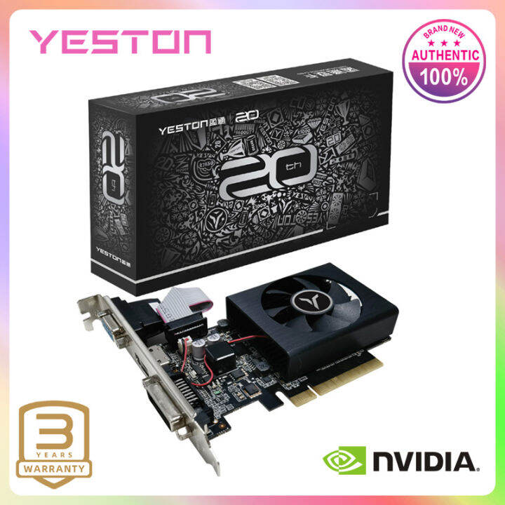 Yeston GT 730 2GD3 64bit Graphics Card PCIE 2.0 DDR3 Video Card for PC ...