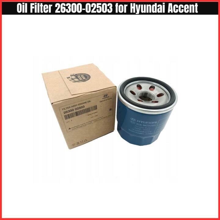 Oil Filter 26300-02503 for Hyundai Accent, Getz, Eon, i10, Kia Rio ...