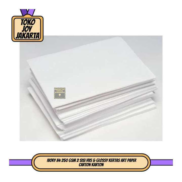 COD Ivory A4 250 Gsm 2 Sisi HVS & Glossy Kertas Art Paper Carton Karton ...