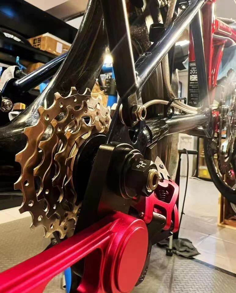 DCCH สำหรับ Brompton 7แฟลชไดรฟ์สองหัวความเร็วสูงเครื่องปรับความตึงตีนผีด้านหลังสำหรับจักรยานด้วย ...