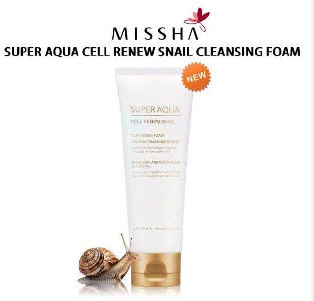 [MISSHA] Super Aqua Cell Renew Snail Cleansing Foam 100ml | Lazada PH